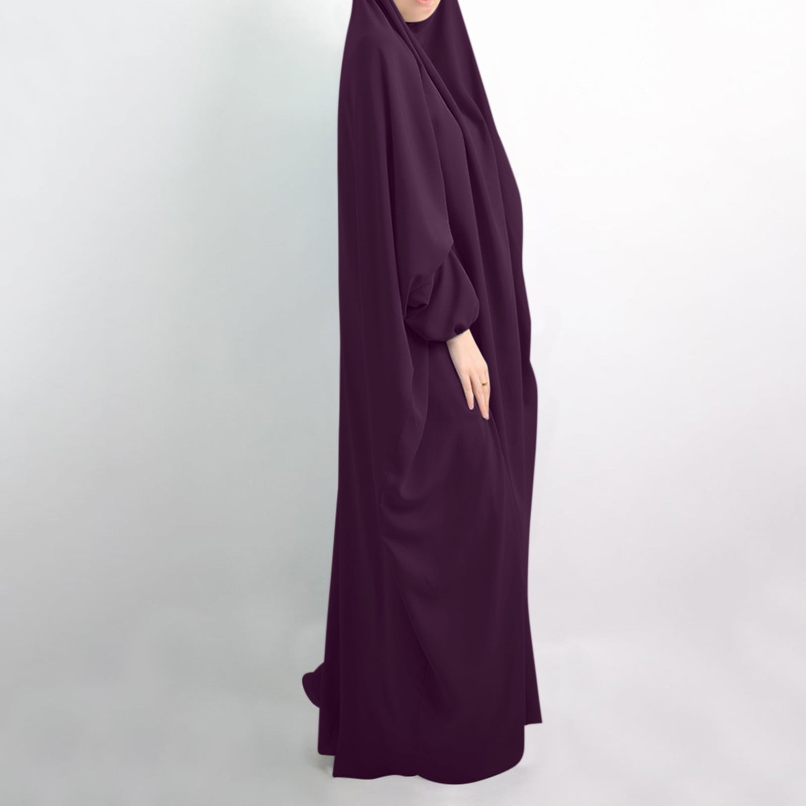 Buy Womens Casual Solid Muslim Robe Abaya Islamic Arab Kaftan Robe ...