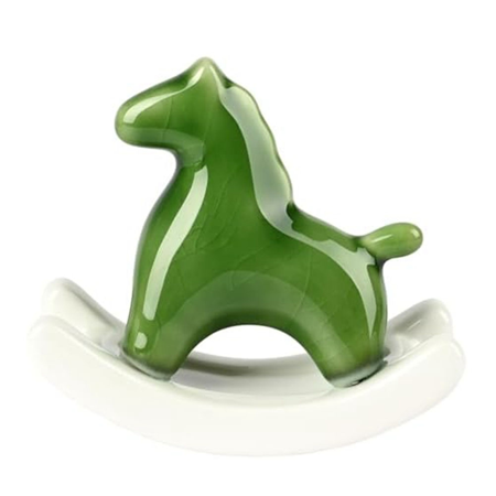 Ceramic Rocking Horse Statue for Home, Modern Art Sculpture for Table ...