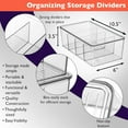 BAODELI Plastic Pantry Organization Storage Bins with Dividers Lids 10 ...