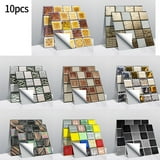 Fule 10xGlitter Self-Adhesive Kitchen Wall Tiles Bathroom Mosaic ...