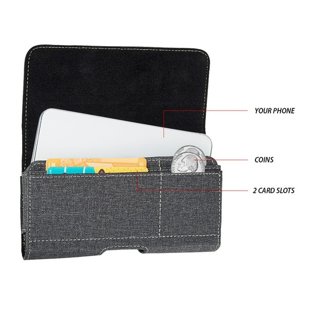 6.5-inch Horizontal Universal Cell Phone Holster Pouch with Belt Clip ...