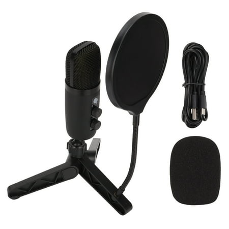 AVEKI Microphone Computer Recording Live Conference Game USB Wired RGB ...