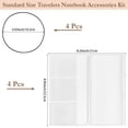 4Pcs Rectangle PVC File Pockets with Zipper with 4Pcs Nylon Travel ...