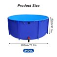 Outdoor Fish Farming Pool, Heavy-Duty Canvas Pond with Bracket, 634-Gal ...
