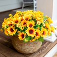 Artificial Flower Sunflower Bouquets Baby Shower Bride Holding Flowers ...