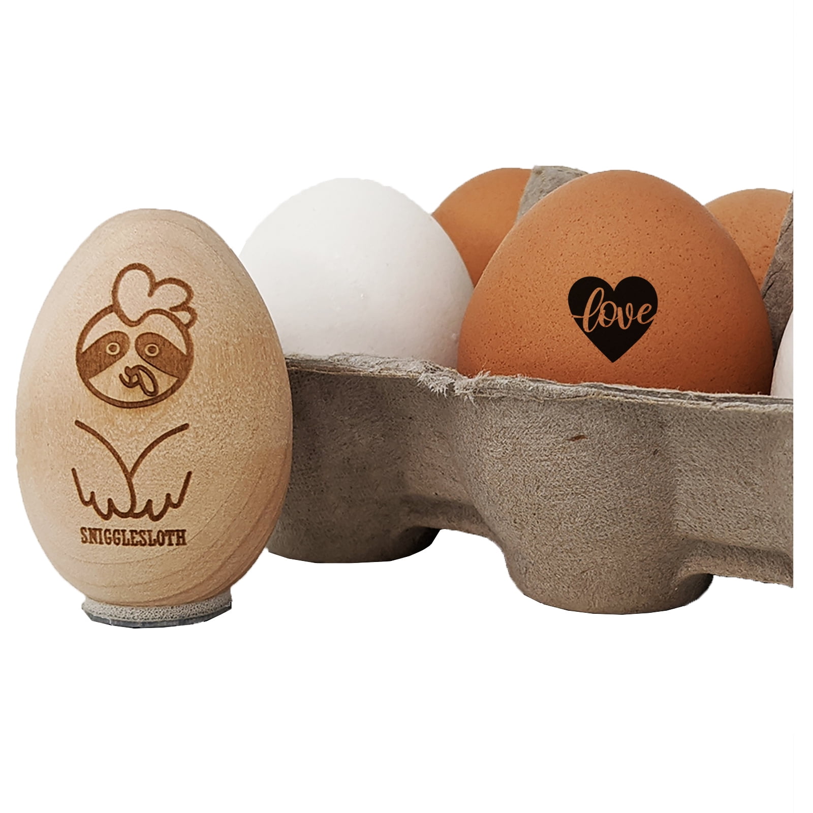 Love Script in Heart Egg Chicken Rubber Stamp - Mini 1/2 Inch - Walmart.com
