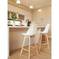 Nordic Tulip High Bar Stool with Backrest - Set of 2, Perfect for Kitchen - Walmart.com