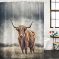 54x78 Inch Shower Curtain Decorative Highland Cow Bathtub Bath Curtains ...