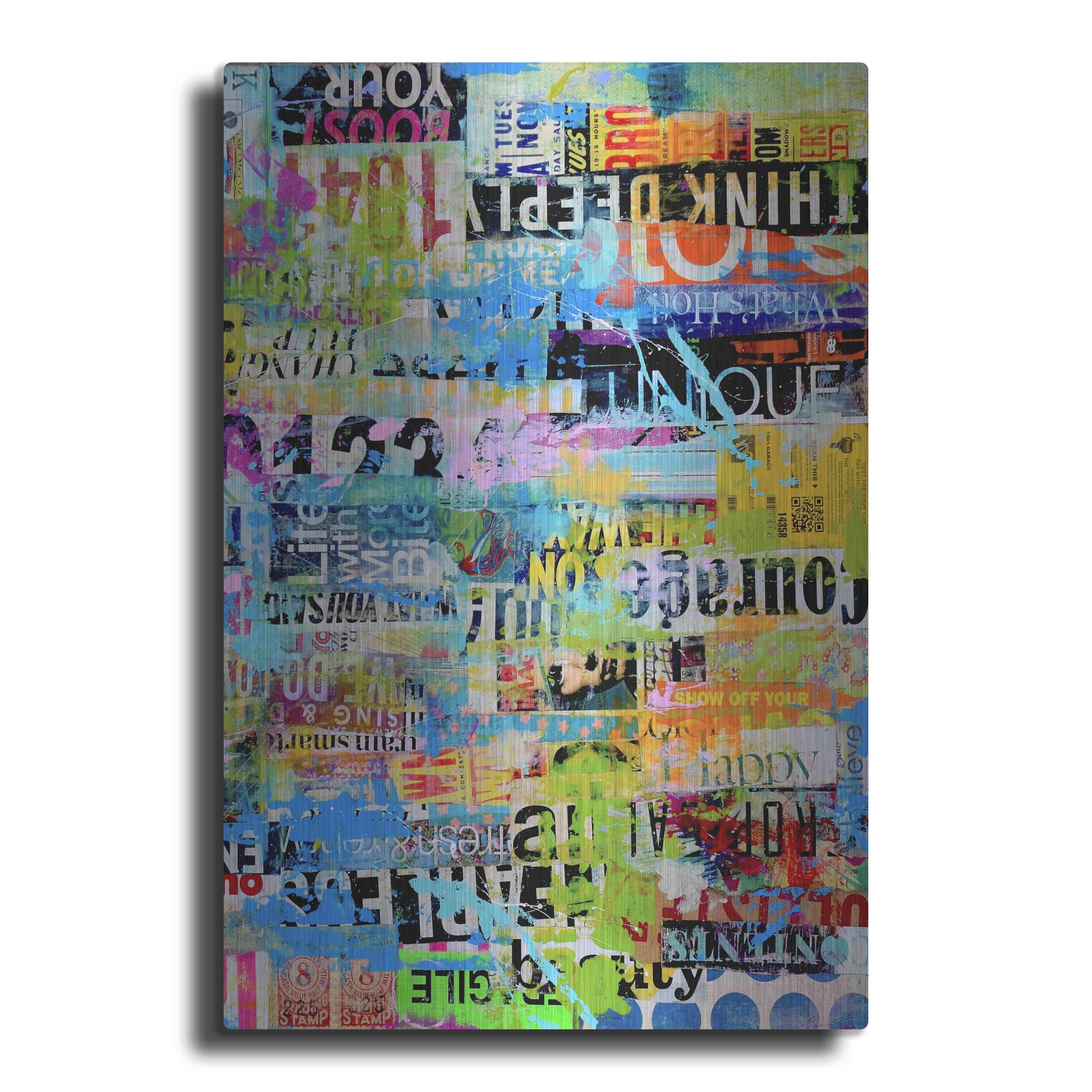 Luxe Metal Art 'Metro Mix 33 II' by Erin Ashley Metal Wall Art, 12"x16 ...