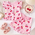 CAICJ98 Baby Girl Summer Clothes Strawberry Dress Shorts Outfit Bow ...