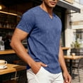 2026 Mens Fashion V Neck Short Sleeve Shirts Lightweight Casual Plain ...