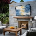 Abstract Mottled Texture Outdoor TV Cover 70 to 75 inch Retro Yellow ...