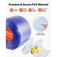 VEVOR Clear PVC Strip Curtain, 101 ft Length x 12 in Width, Ribbed Plastic Door Strip Bulk Roll ...