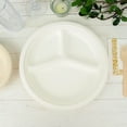 BalsaCircle 50 White 10 in Round 3 Compartment Sustainable Bagasse ...