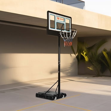 VIRNAZ 33 in. Portable Basketball Hoop & Goal System for Outdoor Indoor ...