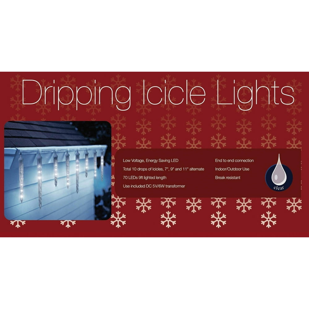 Holiday Lights 10 Dripping Led - Walmart.com - Walmart.com