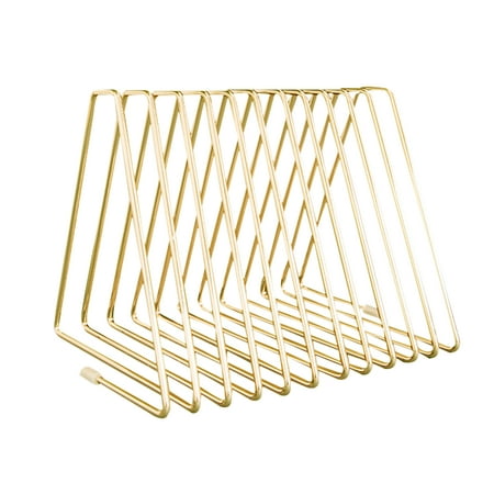 Yeacher Magazine File Holder Metal Triangle File Holder Book Organizer ...