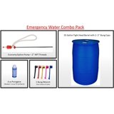 55 Gallon Emergency Water Storage Tank Combo Kit with Barrel, Siphon ...