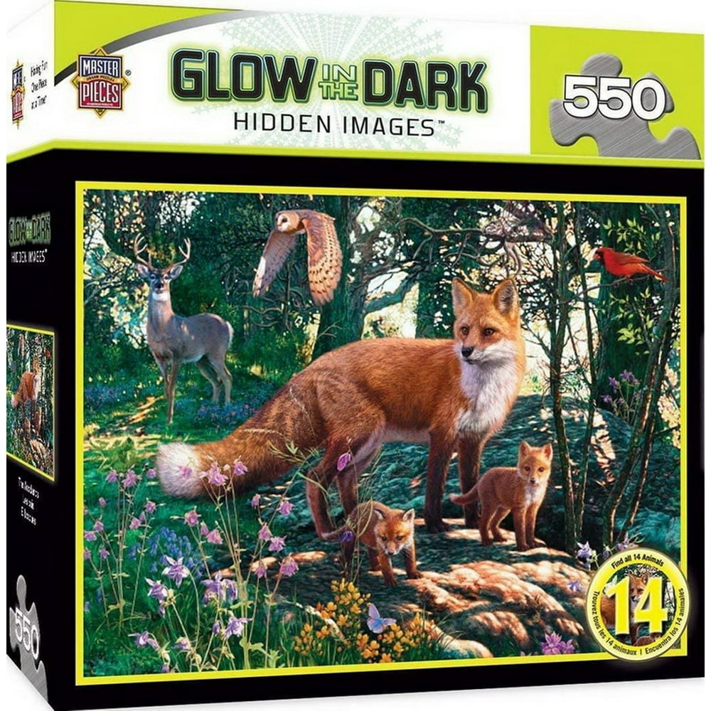 MasterPieces - Hidden Images Glow In The Dark - The Woodlands - Fox ... MasterPieces - Hidden Images Glow In The Dark - The Woodlands - Fox ...