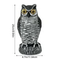 Fake Owl Decoys to Scare Birds Away, Rotating Head Bird Deterrents ...