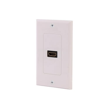 1Port Single Outlet Decora Hdmi Female Wall Plate White - Walmart.com
