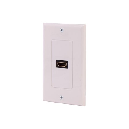 1Port Single Outlet Decora Hdmi Female Wall Plate White - Walmart.com