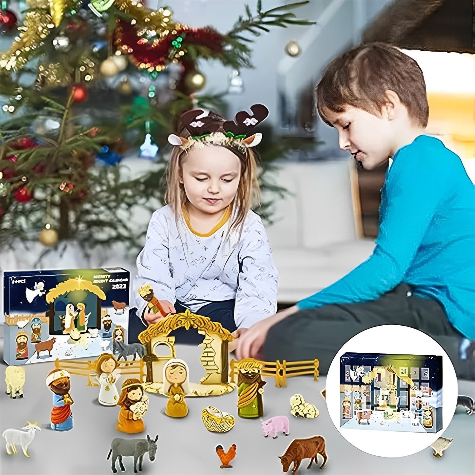 Christmas Decorations Clearance!! Nativity Advent Calendar 2024 Of ...