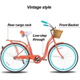 Hiland 26 inch Comfort Cruiser Bicycle, Single Speed Drivetrain for ...