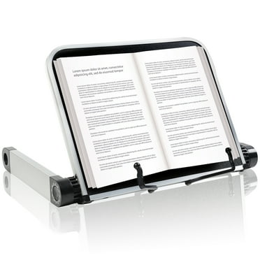 VIVO Light Wood / White Adjustable Bamboo Book Stand for Hands Free ...