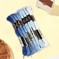 1set Polyester Embroidery Threads Stitch Threads Segment Dyed Mixed ...