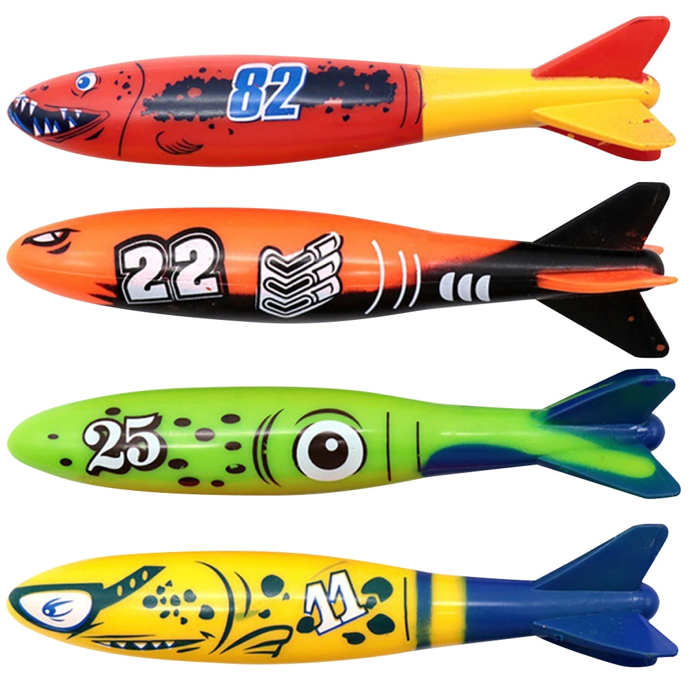 4Pcs Underwater Diving Toys Multicolor Cartoon Pool Sinking Toys ...