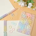 150Pcs 5 Colors PP Plastic Loose Leaf Book Binder Hinged Rings Mixed ...