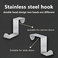 XIBUFE 4 Pack Sturdy Metal Over Door Hook,Fits Two Sized Doors for ...