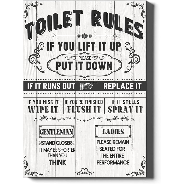 Funny Toilet Rules