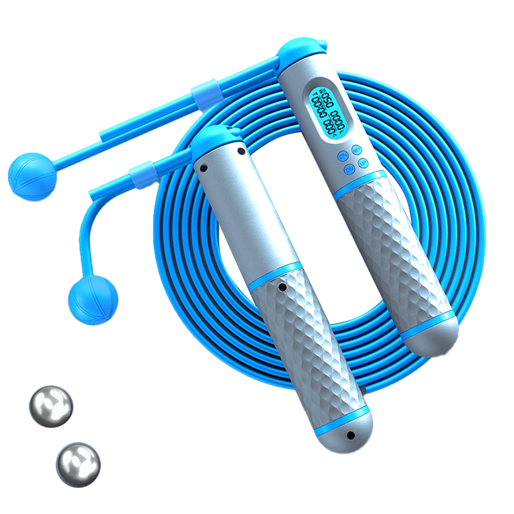 Adjustable Counter Weighted Speed Skipping Rope with Calorie Timer for ...
