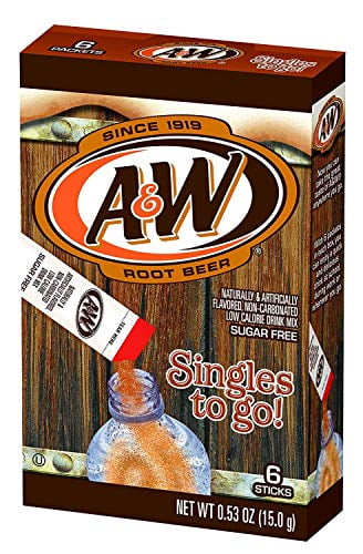 A&W Root Beer Sugar Free Singles To Go Drink Mix By A&W-Set Of 2 ...