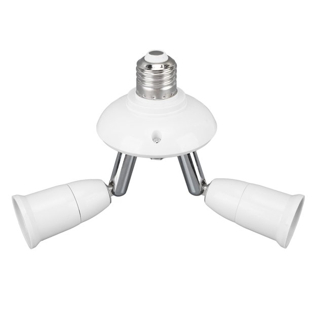 Light Bulb Socket Adapter Splitter, 3 in 1 180 Degree Bendable Light ...