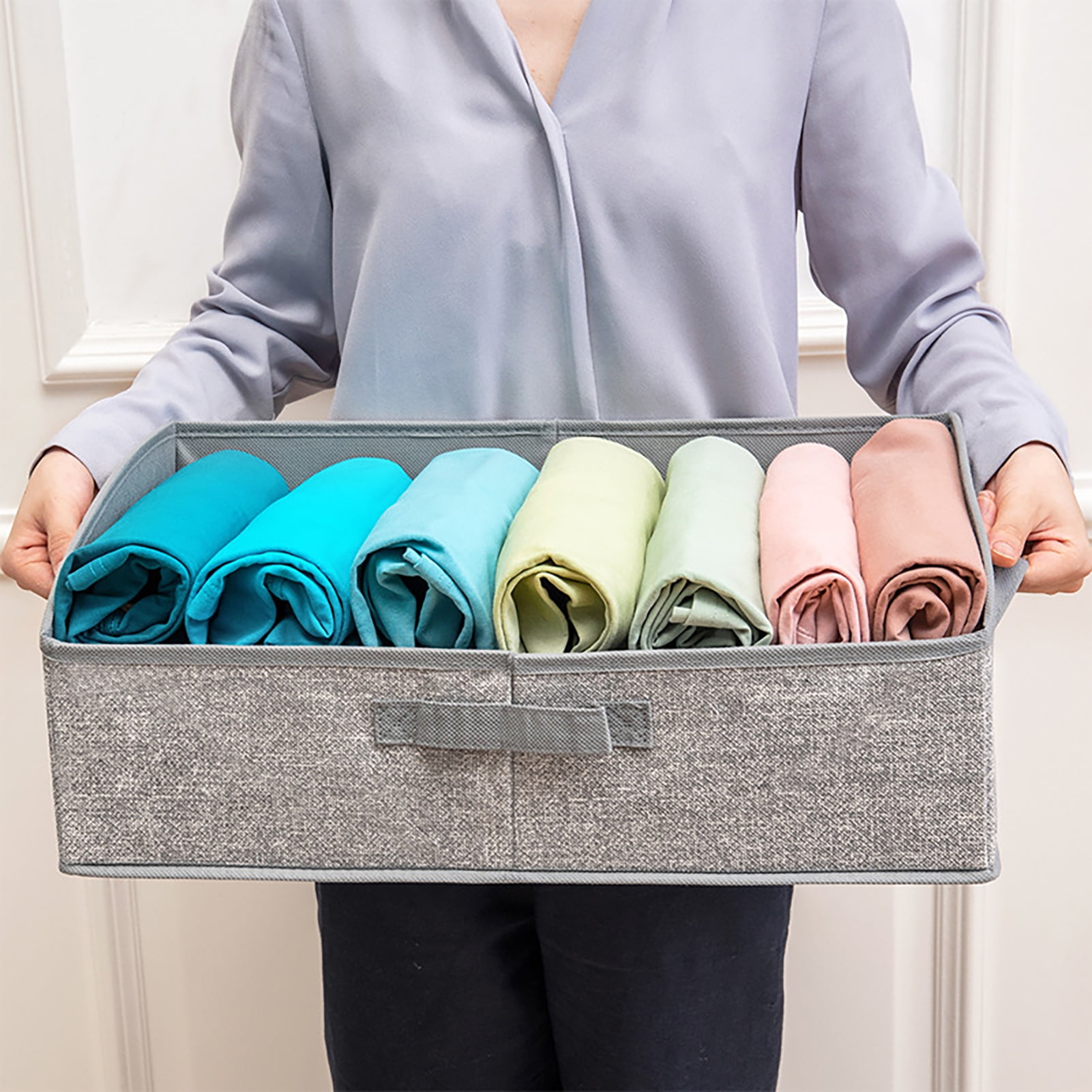 Travelwant Trapezoid Large Foldable Closet Storage Bins with Handle ...