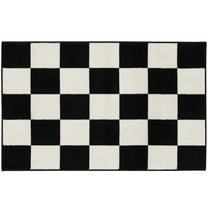 Mainstays 36"x56" Black and White Check Indoor Area Rug - Walmart.com