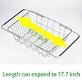 Cacagoo Dish Drying Rack Expandable Dishes Drainer Over The Sink Dish