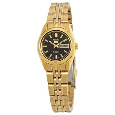 Seiko 5 Gold Tone Stainless Steel Automatic Women's Watch, 26mm ...