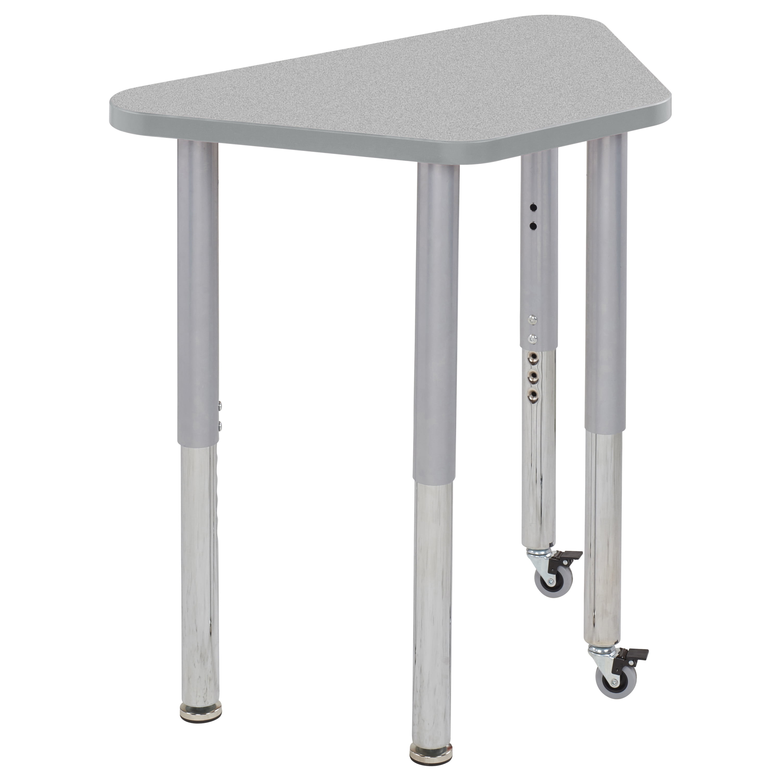 ECR4Kids 18"x30" Trapezoid Contour Adjustable Table w/ Super Leg, Grey ...