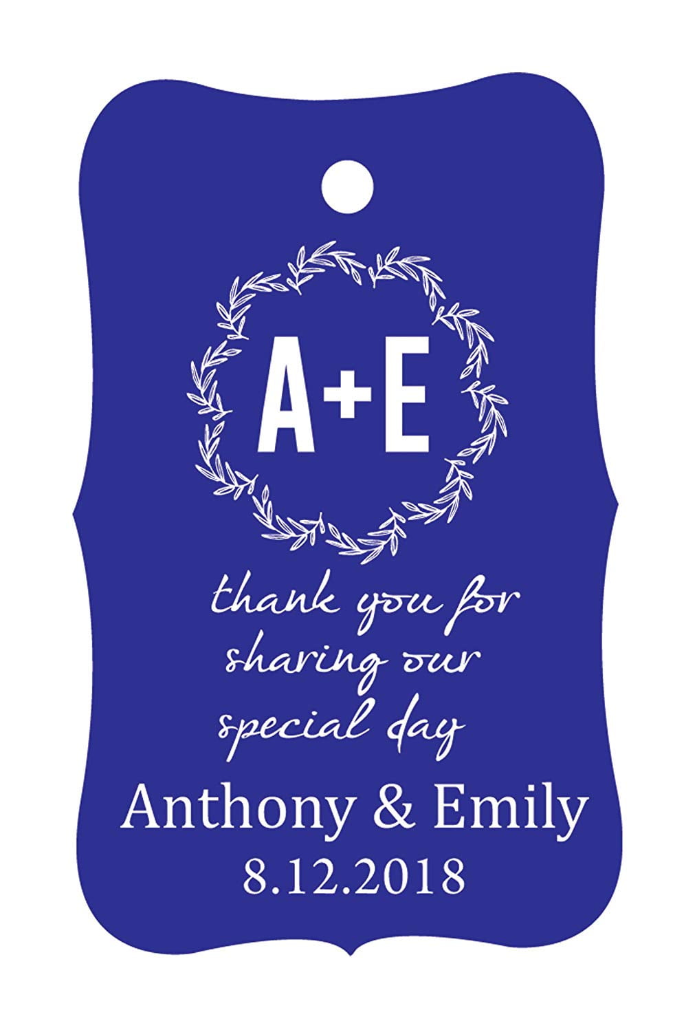 100 PCS Thank You for sharing our special day Custom Made Hang Tags ...