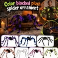 12-79in Soft Furry Spider Halloween Decorations - 7 Vibrant Colors for ...