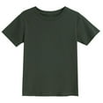 Boys Army Green T Shirt 100% Cotton, Plain Kids Tee for Kids to Youth, Tagless Crewneck Short ...