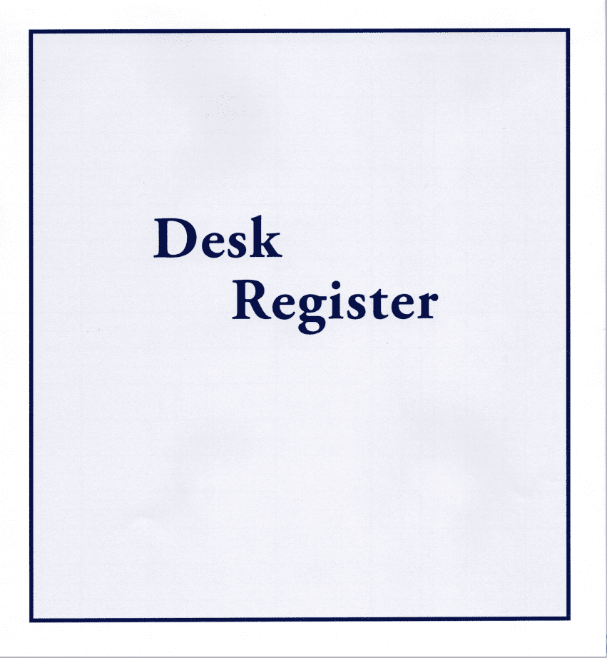 Pack of 5 Executive Business Deskbook Desk Registers Large Format Check ...