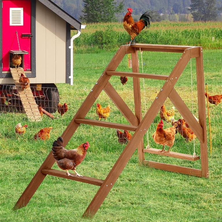 Chicken Entertainment Toy Chicken Swing For Coop - Adjustable Hardwood ...