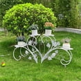 FATIVO Heart Shaped Plant Stand Set of 2, Metal Flower Racks, Potted ...