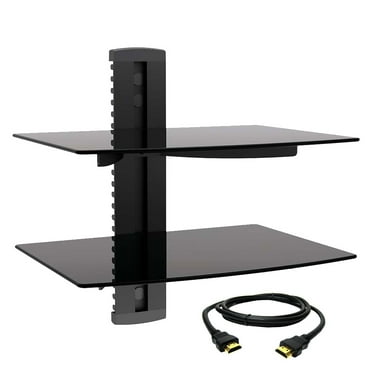 MegaMounts 3 Shelf Tempered Glass Multimedia Mount - Walmart.com