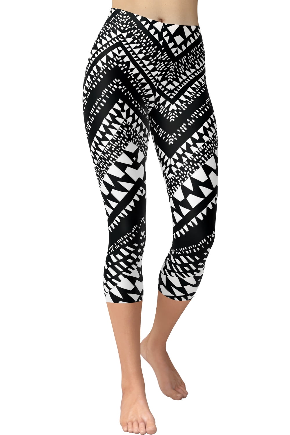 VIV Collection Junior Size Printed Brushed Capris (Sharktooth ...